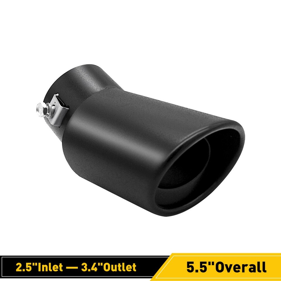 AUTO/Car Pipe Exhaust 62mm Steel Stainless Muffler Bend Tip Tail Throat ...