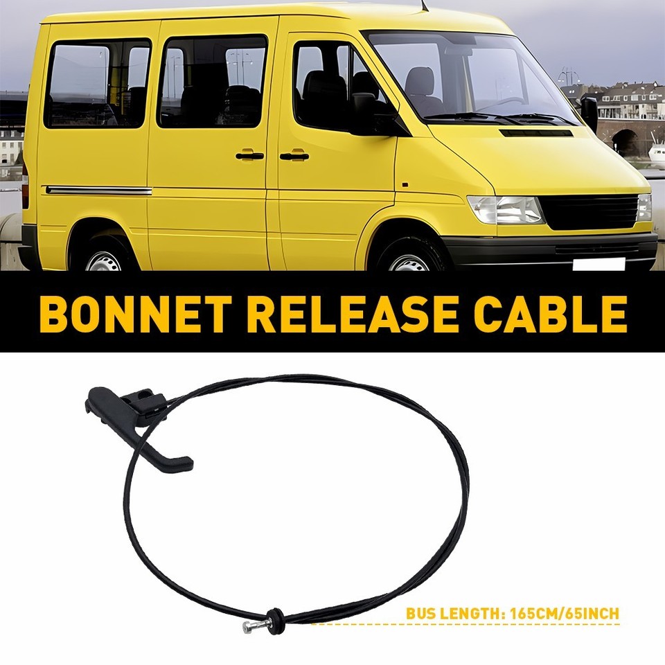 Bonnet Hood Release Cable W/ Handle Pull Fits For Mercedes Sprinter VW ...