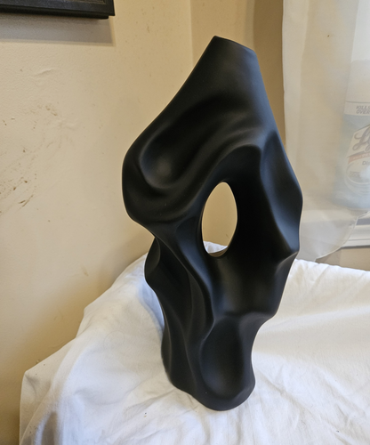 Modern Abstract Vases for Home Décor - Tall Black Floor Vase, 14.5 ...