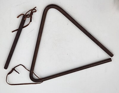 Large Western Dinner Triangle Calling Bell Rustic Decor Chuck Wagon ...