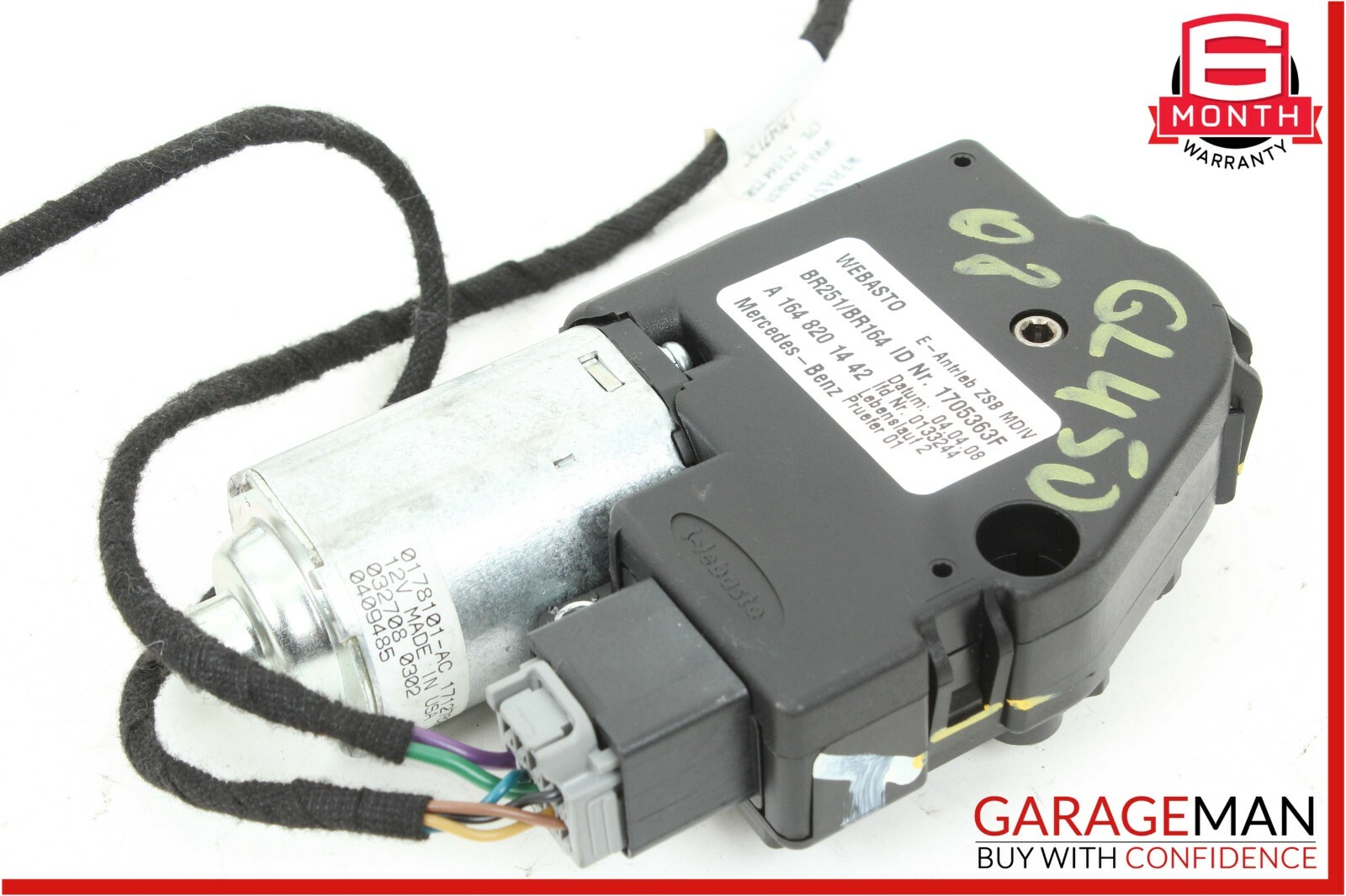 06-12 Mercedes X164 GL450 Panoramic Sunroof Sun Roof Motor 1648201442 ...