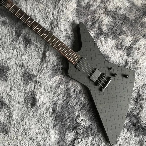LTD JH-2 James Hetfield Matte Black Diamond Plate Explorer Electric ...