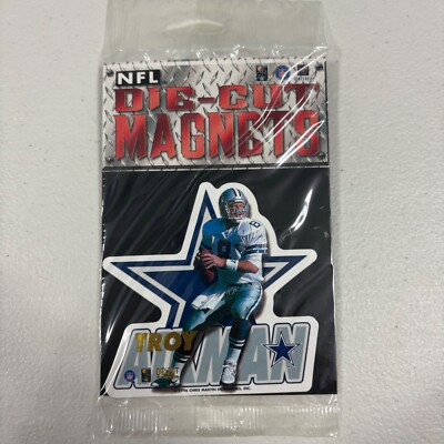 1996 NFL Die-Cut Fridge Magnet TROY AIKMAN Dallas Cowboys HOF Unopened ...