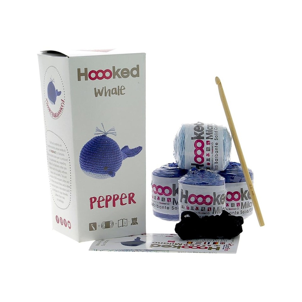 DIY Whale | Whale Pepper Amigurumi DIY Kit w/ Eco Barbante Yarn ...