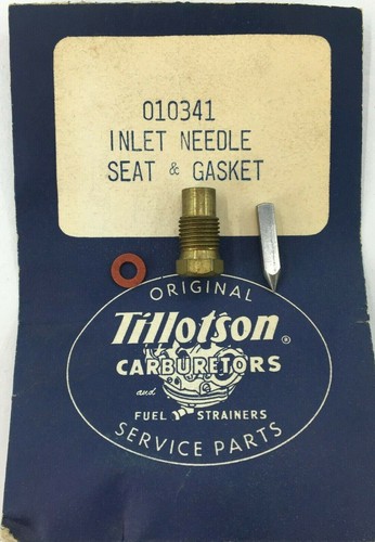 TILLOTSON CARBURETOR INLET NEEDLE, SEAT AND GASKET NOS OEM PART | eBay
