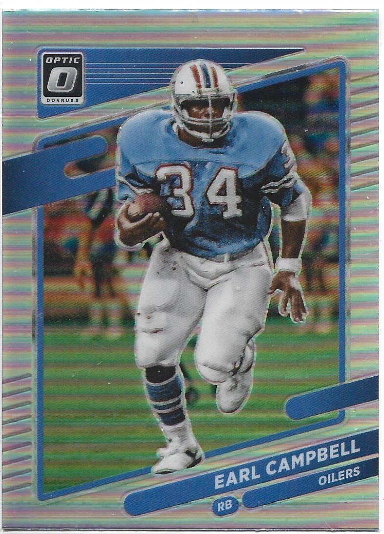 🏈 Earl Campbell 2021 Donruss Optic Holo Silver Prizm Card #106 Houston ...