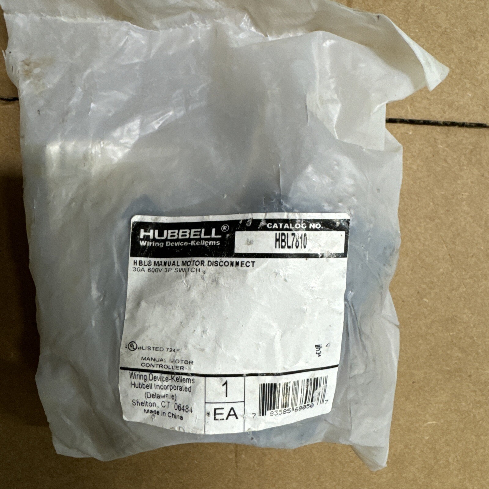 power motor switch hubbell hbl7810 30A 600VAC | eBay