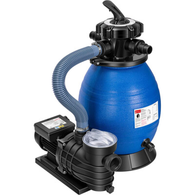 13" Sand Filter w/ 3/4HP Pump Above Ground Swimming Pool 2380GPH + 6 ...