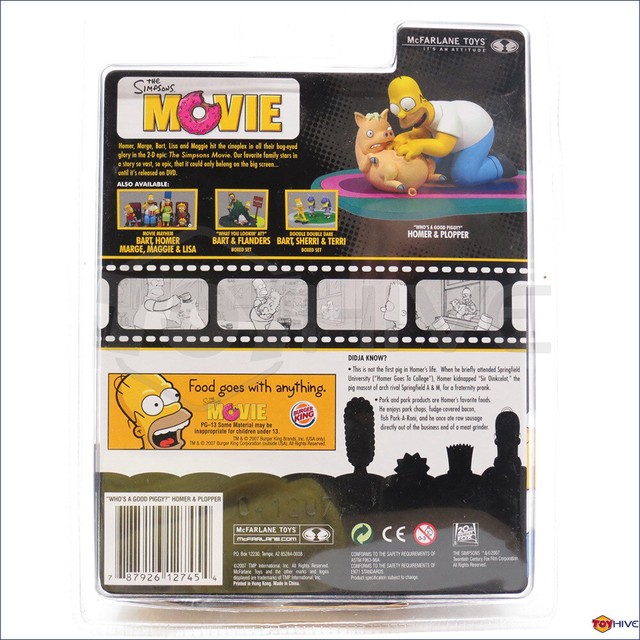 2007 The Simpsons Movie Who's Good Piggy Homer Plopper Figure McFarlane ...