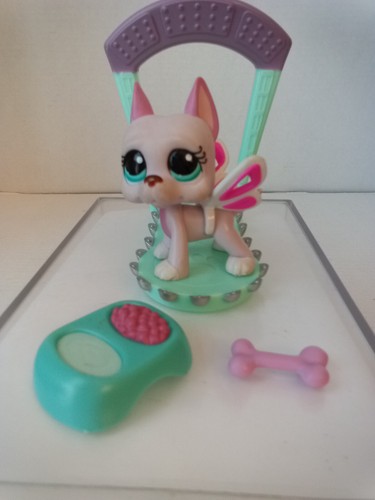 Littlest Pet Shop~#1022~Great Dane~Dog~Pink~Blue Eyes~Stylin Pet On ...