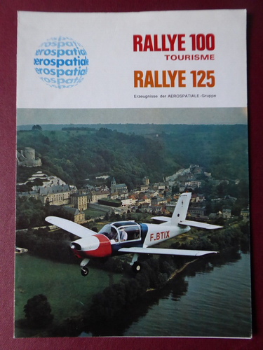 5/1973 DEPLIANT PUB AEROSPATIALE SOCATA RALLYE 100 125 AIRCRAFT AVION ...