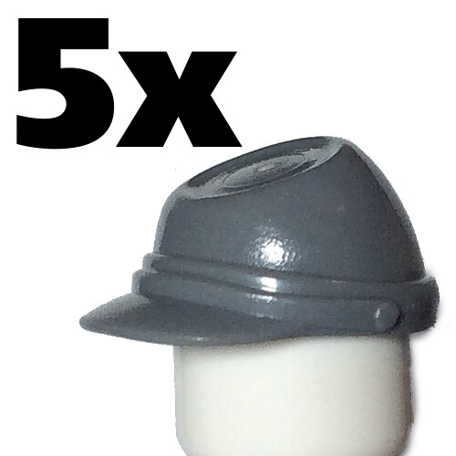 NEW LEGO - Headgear - War - Kepi Cavalry Cap Gray Dark x 5 Imperial ...