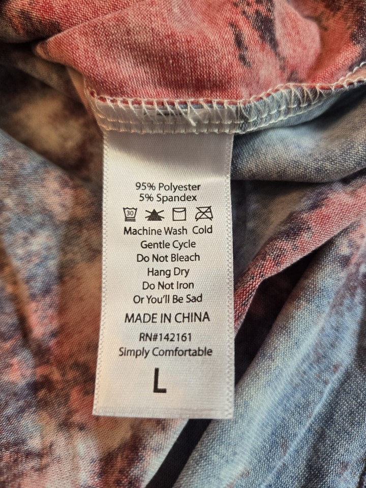 Lularoe Amber Hoodie, Size Large, Americana Red/White/Blue Tie Dye ...