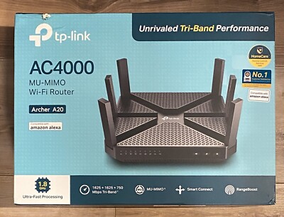 TP-Link AC4000 Tri-Band WiFi Router Archer A20 -MU-MIMO VPN Server 1 ...