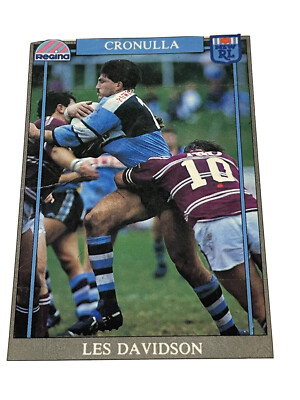 1993 Regina Les Davidson Cronulla Sharks Rugby League Nrl Trading Card ...