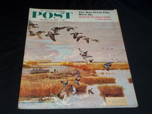 1957 OCTOBER 26 SATURDAY EVENING POST MAGAZINE NICE ILLUSTRATED COVER ...