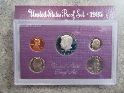 1985 S PROOF Set in Original Box US Mint - 5 Coin Set | eBay