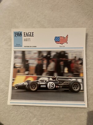 CARTE FICHE AUTO EAGLE AAR F1 1968 | eBay