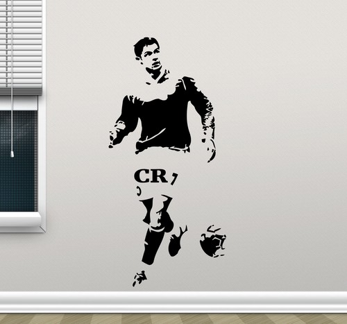 Cristiano Ronaldo Wall Decal Football Vinyl Sticker Soccer CR7 Decor ...