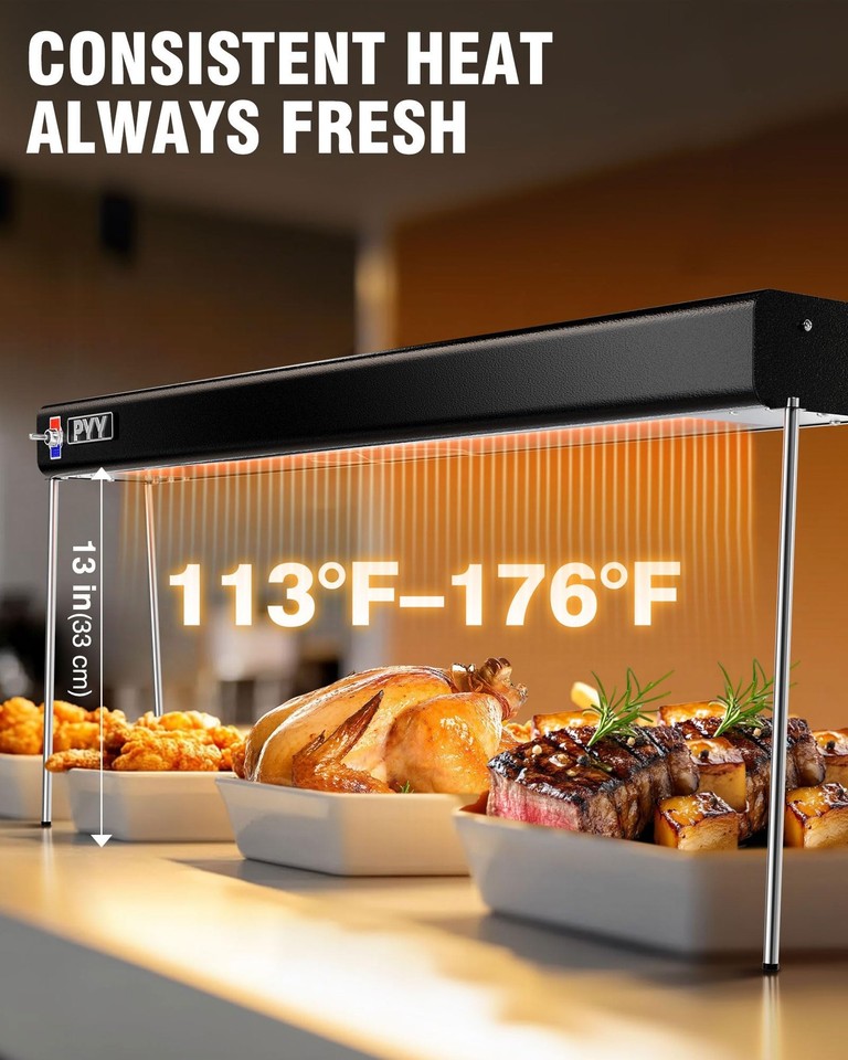36 Inch Food Heat Lamp - Aluminum Infrared Strip Heater Overhead Food ...