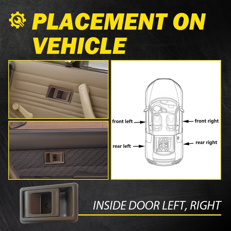 For 95-2000 Toyota Tacoma 89-95 Pickup Set of 2 Brown Interior Door ...