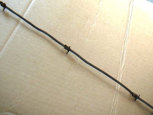 GLIDDEN'S FOUR POINT BARB on LARGE TRIANGLE SHAPED LINE - ANTIQUE ...