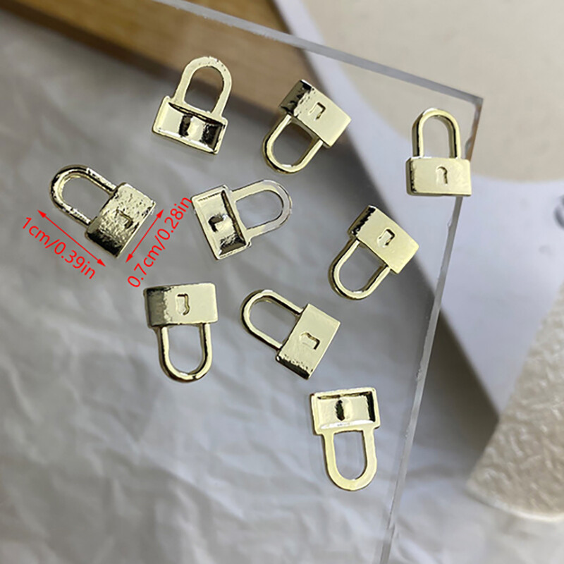 10PC Three-dimensional Mini Key Lock Core Hot Style Lock Nail Art DIY ...