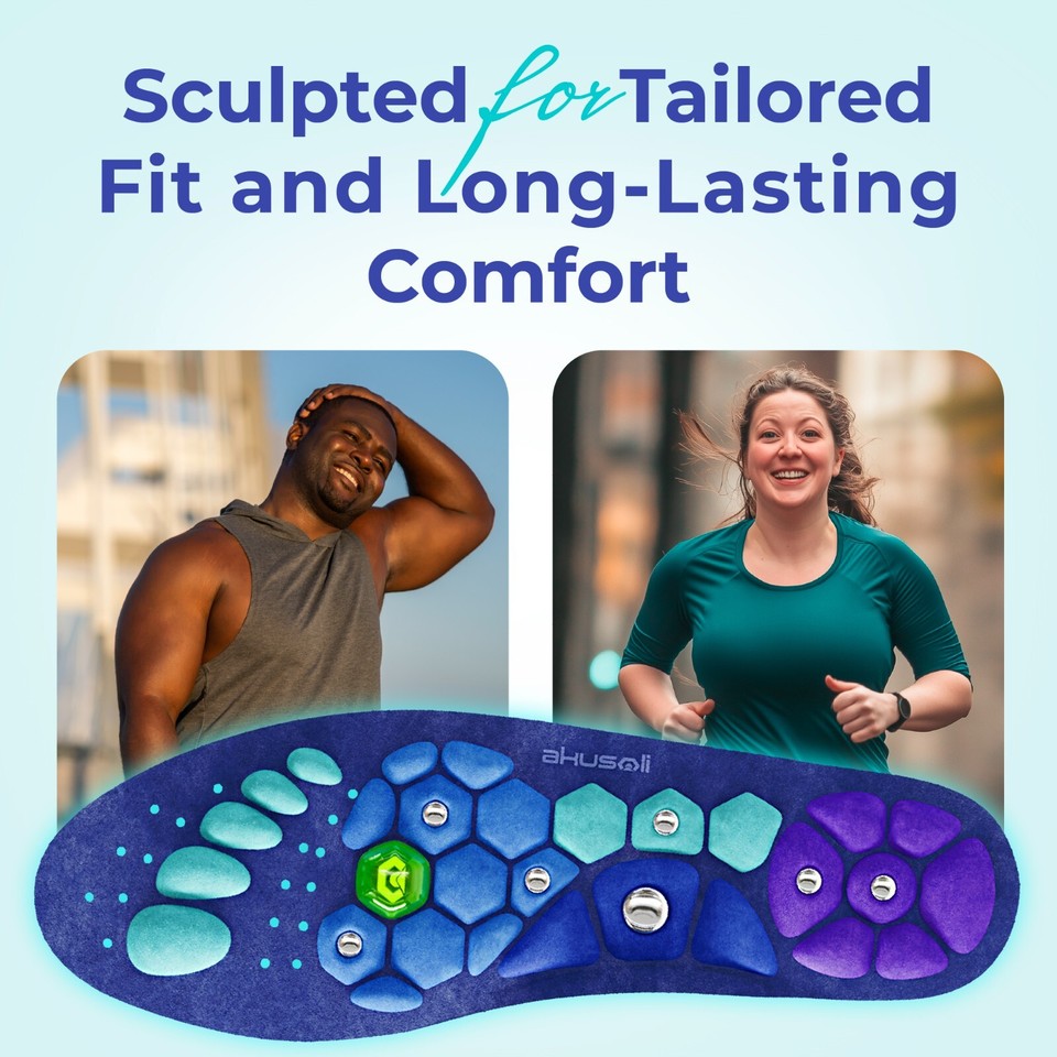 Akusoli | Magnetic Acupressure Shoe Insoles for Pain, Feet Fatigue ...