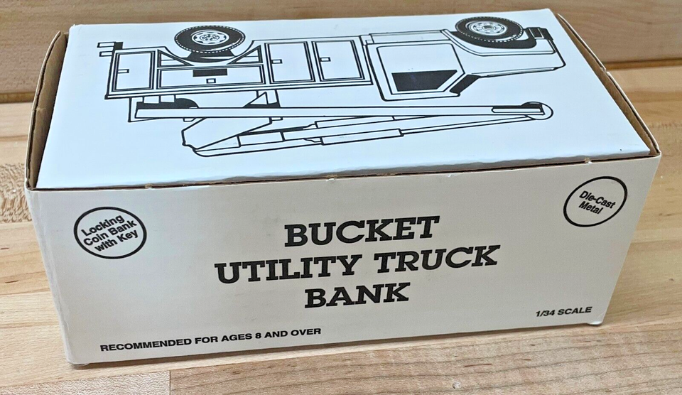 Box only: ERTL Ford Utility Bucket Truck Coin Bank: Detroit Edison | eBay