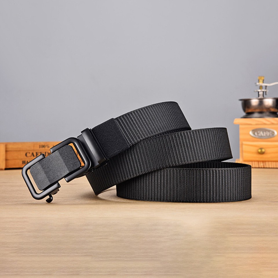 Men's Ratchet Belt Nylon Web Belts for Men with Automatic Slide Buckle ...