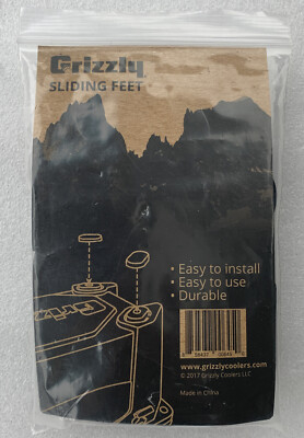 New Set Of 4 Grizzly Coolers Sliding Feet Ice Chest | eBay