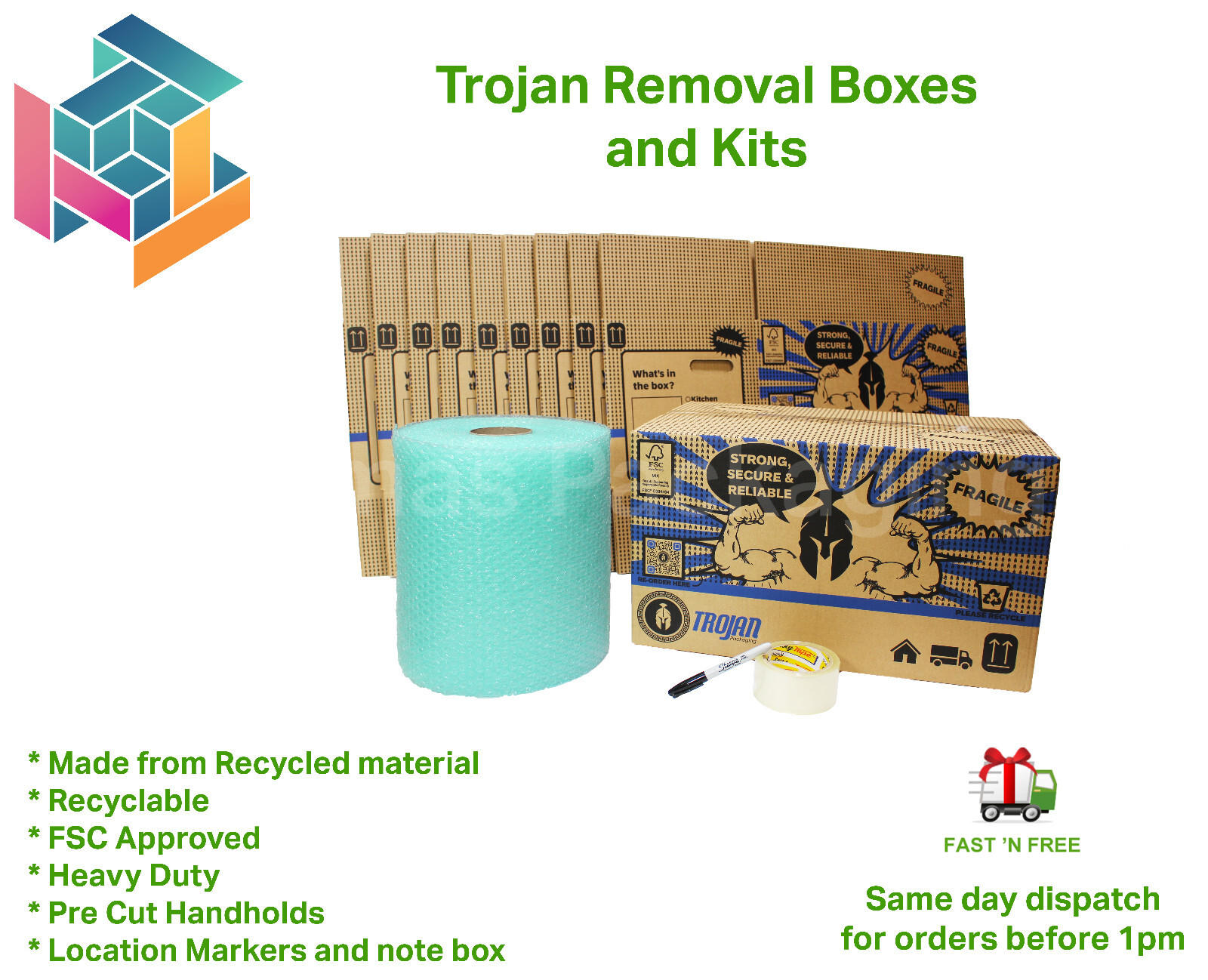 NEW 20 X LARGE DOUBLE WALL Cardboard House Moving Boxes - Removal ...