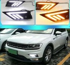 Car LED DRL Daytime Driving Running Light w/Turn Lamp For VW Tiguan ...