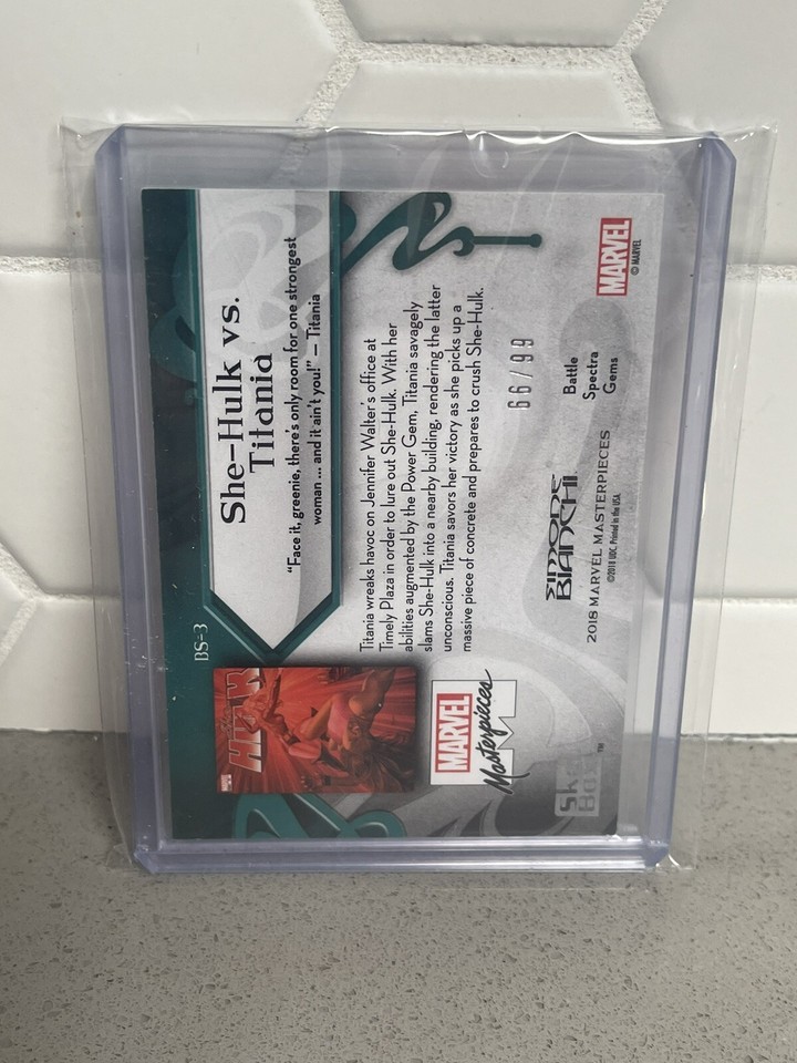 2018 Marvel Masterpieces She Hulk Vs Titania Battle Spectra Gems | eBay