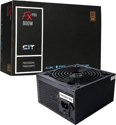 CIT Pro Gaming PSU 800W 700W 600W 500W 80+ Bronze Power Supply FX ...