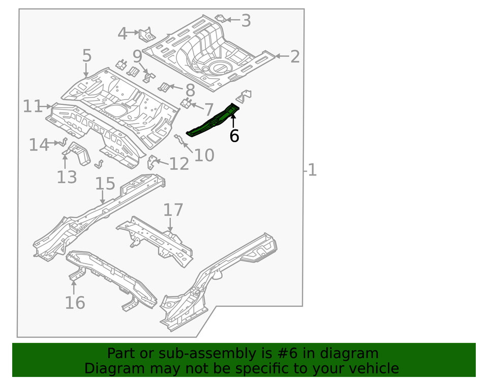 Genuine Hyundai 2021-2024 Elantra Floor Reinforced 65533-AA000 | eBay