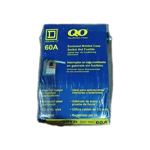 QO Square D Enclosed Molded Case QO200TR Series G03 Circuit Disconnect ...