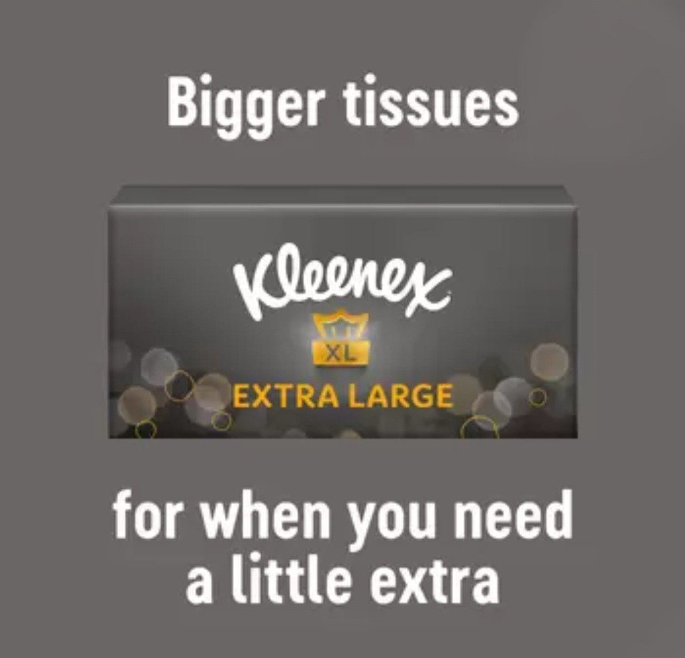 Kleenex XL Extra Large Big Soft & Strong Facial Tissues - 90 X 6 (540 ...