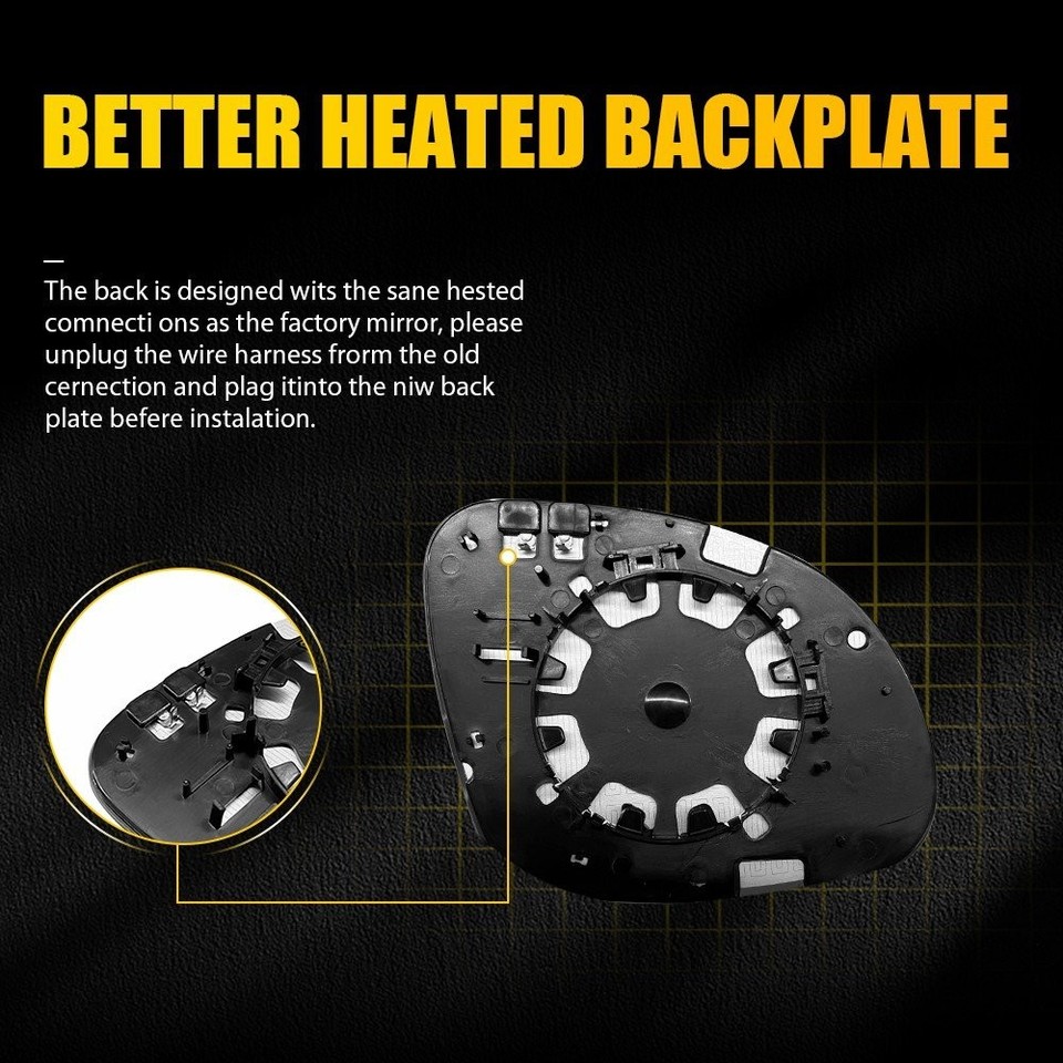 1PCS For Skoda Yeti Wing Mirror Glass 09-17 Right Driver Side ...