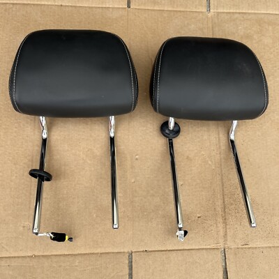 2010-22 Dodge Journey Front Active Headrests Set Black Leather OEM Pair ...