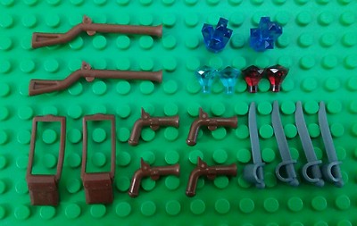 *NEW* Lego Muskets Rifles Pistols Swords Gems Crystals for Minifigs ...