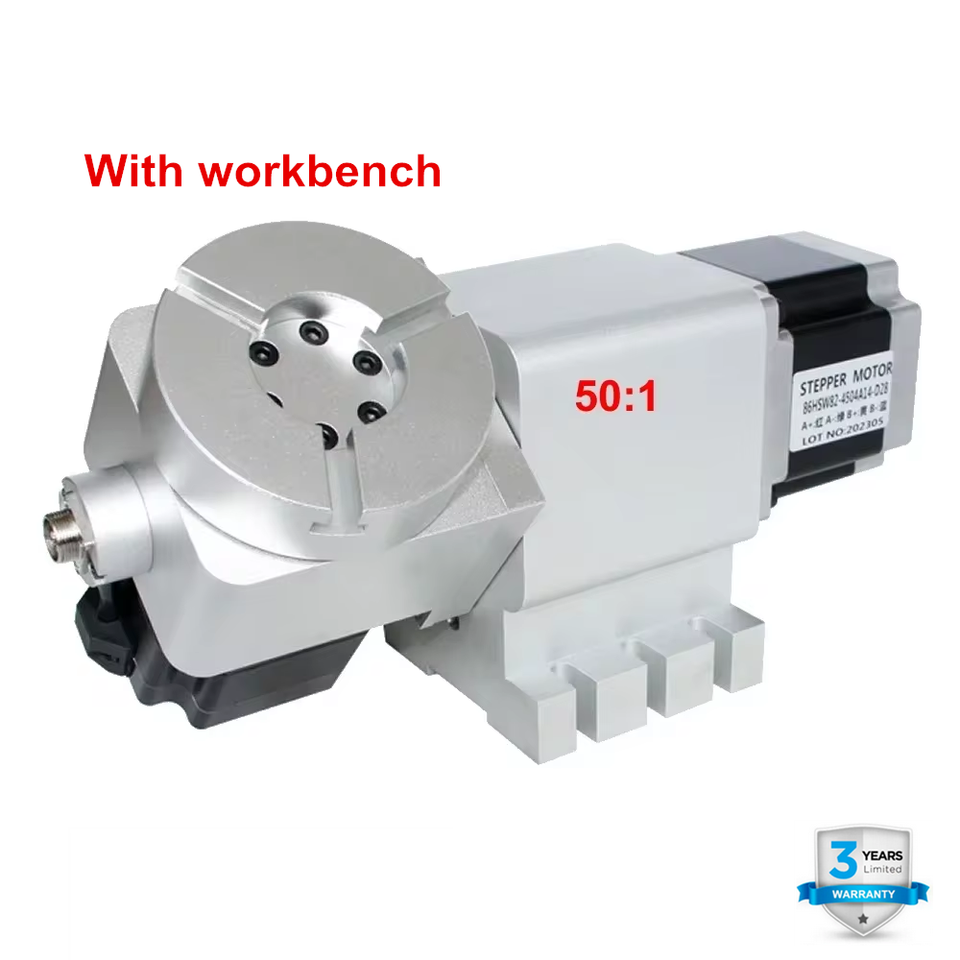 CNC 4th 5th Axis Rotary A+C Axis 100mm 4jaw chuck Harmonic Gearbox ...