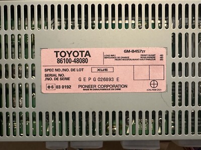 2006-2009 Lexus RX300 RX400H Radio Audio Amplifier OEM Original | 86100 ...