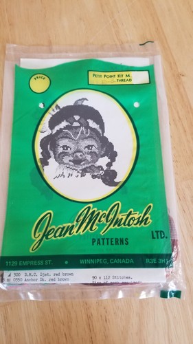 Kit JEAN MCINTOSH Little Cree Petit Point Pattern 3 Thread SEALED ...