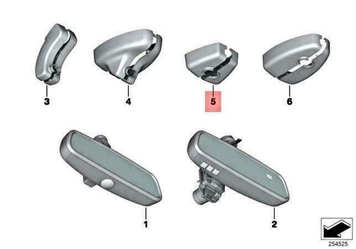 OEM BMW M6 X3 X5 Z4 COUPE SET OF COVERS MIRROR BASEPLATE 51167117762 ...