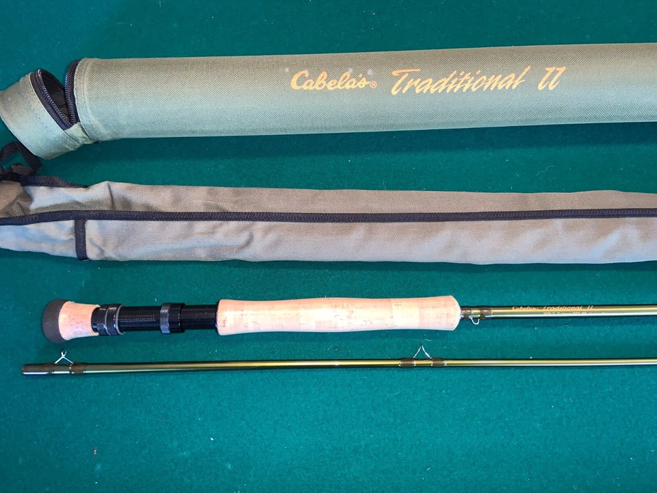 NEW - Cabela’s Traditional II 908-2 9'0" #8 Wt. 2 Piece Fly Rod w/ Tube ...