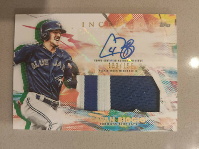 2020 Topps Inception Cavan Biggio Autograph Patch #153/155 | eBay