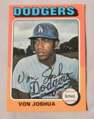 1975 Topps #547 Von Joshua Los Angeles Dodgers Baseball Card Ex-mt | eBay