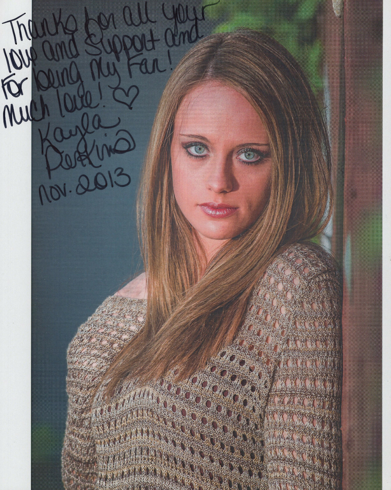 KAYLA PERKINS authentic hand signed 8x10 color photo GORGEOUS ACTRESS ...