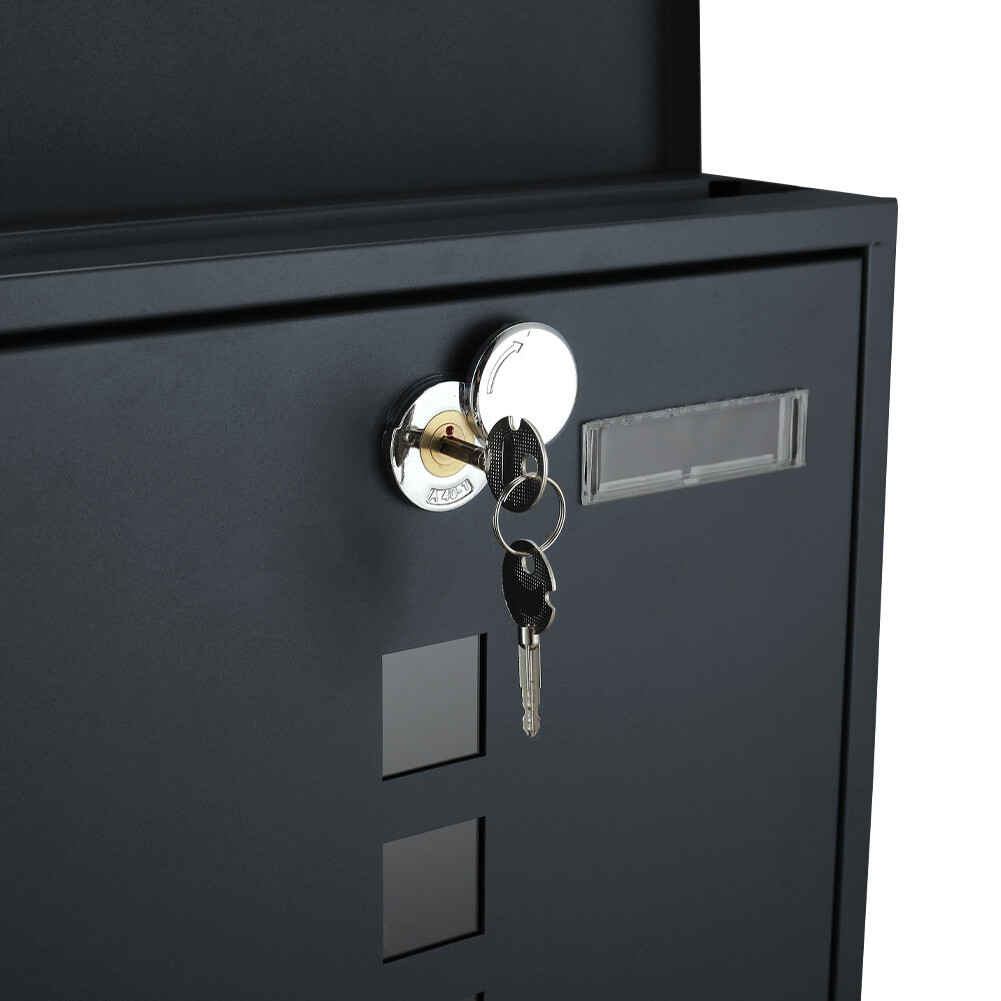 Post Box Wall Mounted Letterbox Mailbox Stainless Steel Newspaper ...